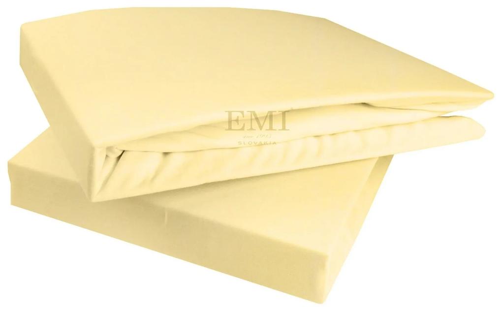 Plachta posteľná vanilková superstretch EMI: Prostěradlo 90(100)x200