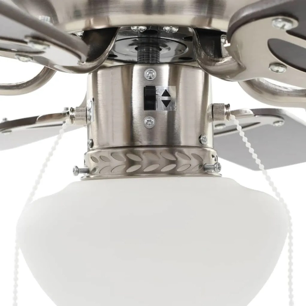 vidaXL Ozdobný stropní ventilátor se světlem 128 cm [50538] Barva: tmavě hnědá