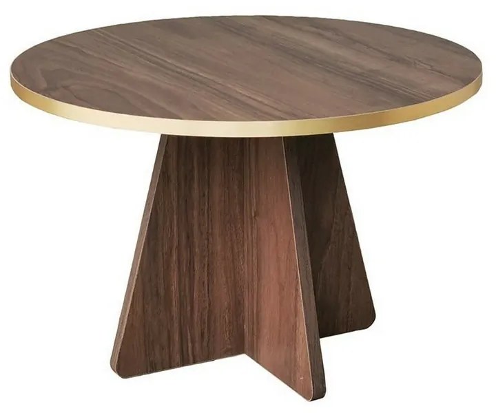 Konferenční stolek Mushroom Gold and Walnut