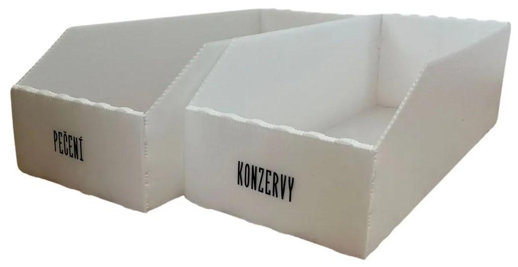usporadejto.cz Úložný box, plastový 20x50x16cm - do spíže i do skříně KARTONPLAST - BÍLÝ