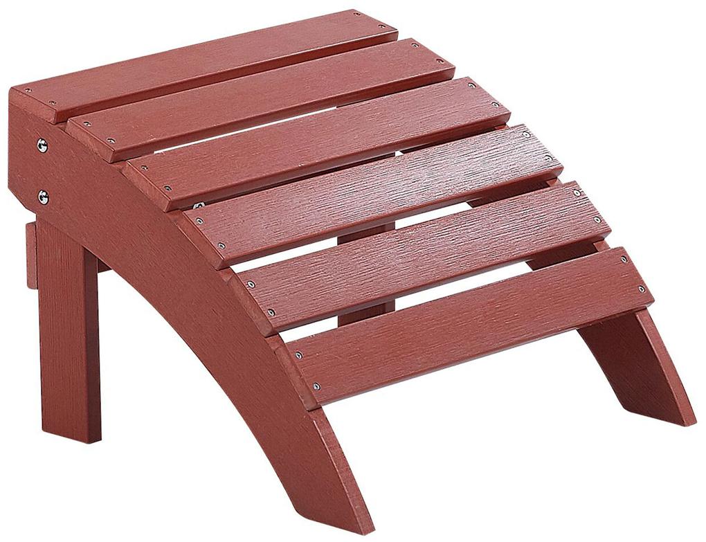 Zahradní židle s podnožkou červená ADIRONDACK Beliani