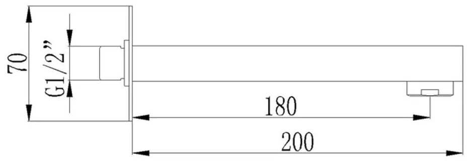 Nástěnná výtoková hubice v leskle stříbrné barvě – Sapho