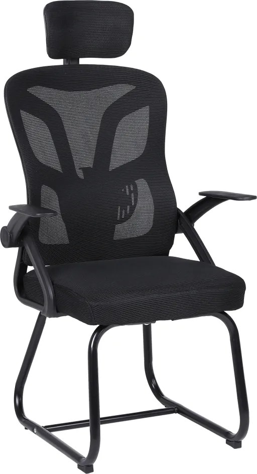Ergonomická kancelářská židle STEEL - černá síťovina