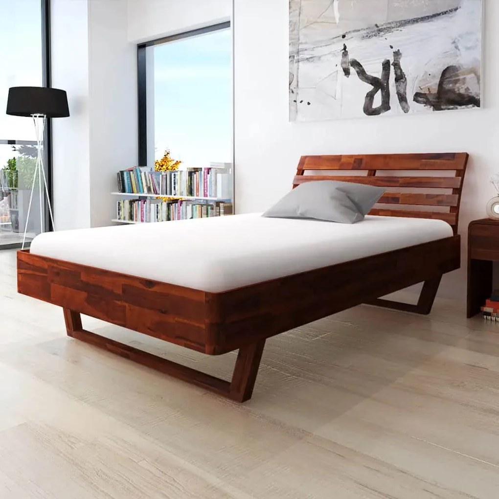 Rám postele z masivního akáciového dřeva | 140x200 cm