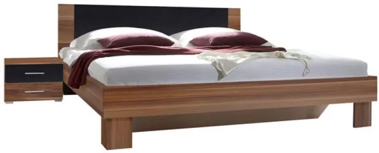 Manželská postel s nočními stolky Vera occ - ořech-černá Plocha spaní 180x200