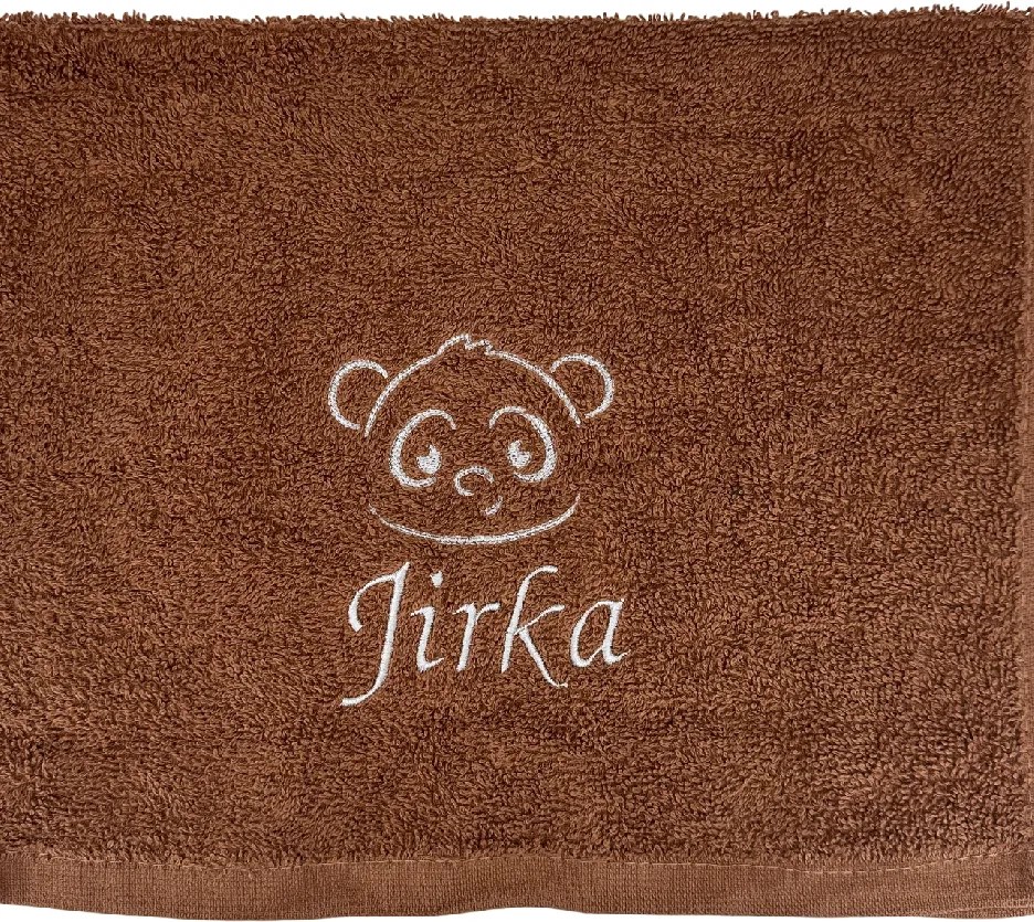 Ručník Panda s vlastním jménem nebo textem Barva: Černá, Velikost ručníku: 30x50cm