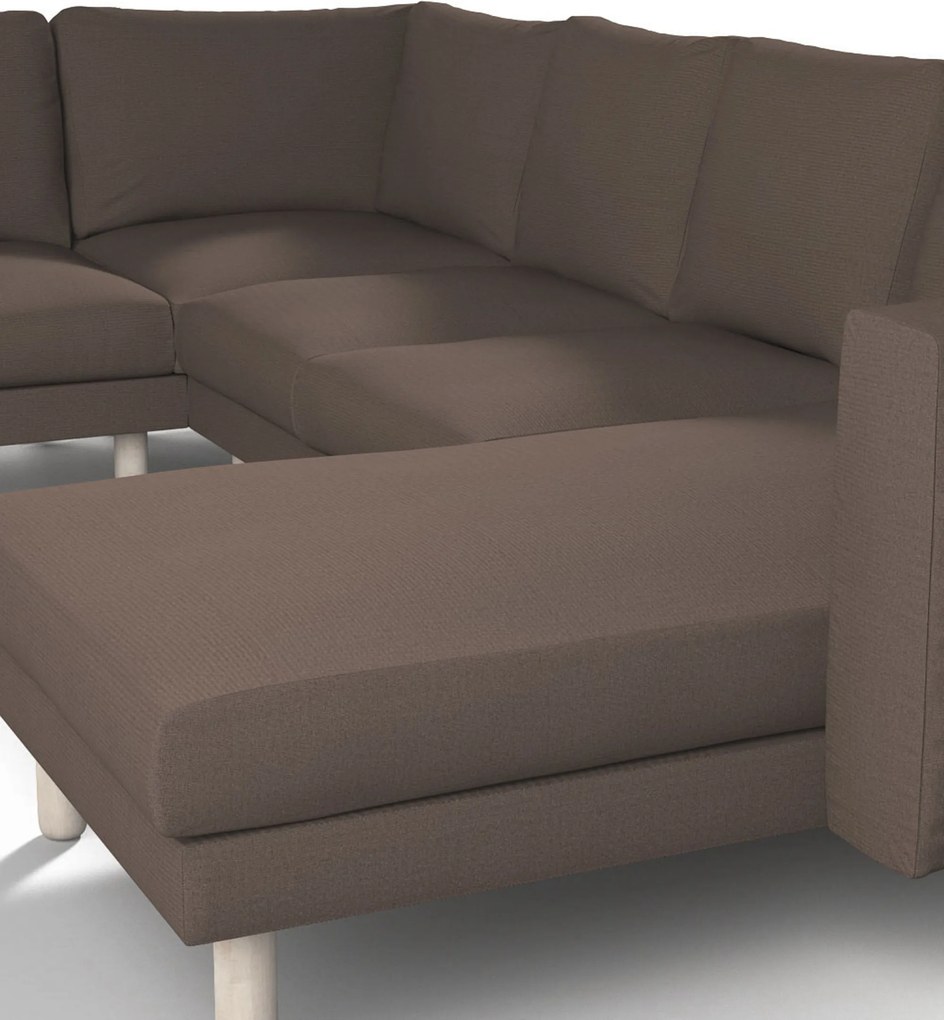 Potah na pohovku IKEA Norsborg rohová, 5-místná se šezlongem barva hnědá látka pletený vzor