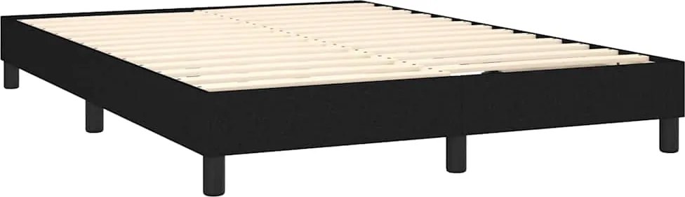Box spring postel s matrací a LED černá 140x190 cm textil 3133311