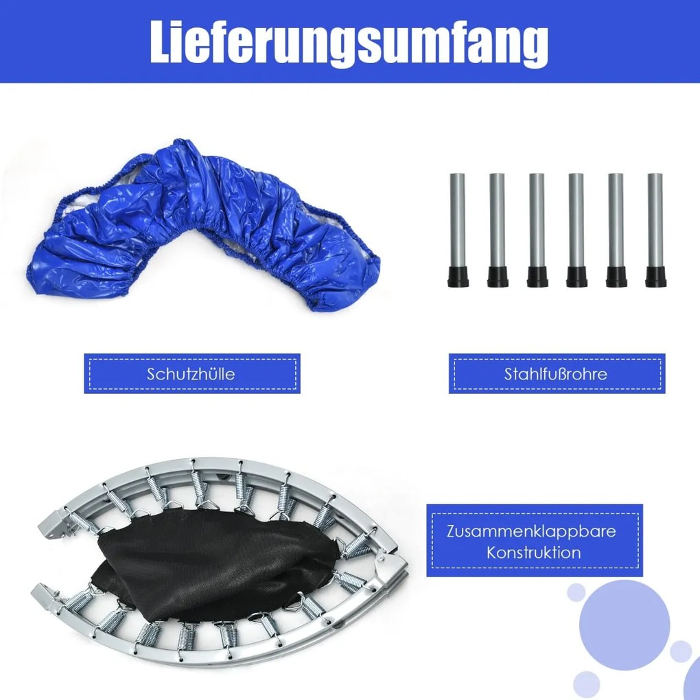 Costway Trampolína 97 cm Mini skládací trampolína Skládací fitness trampolína