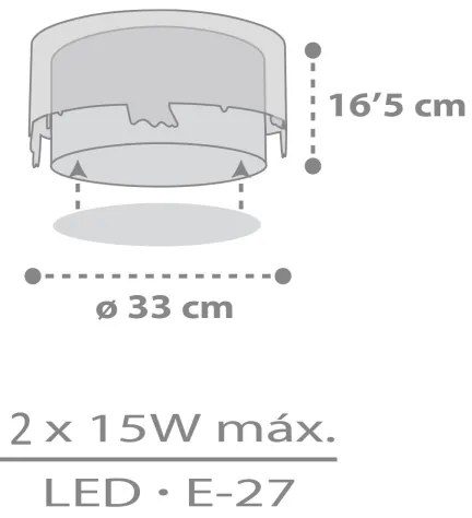 Dalber 61276 - Dětské stropní svítidlo LOVING DEER 2xE27/15W/230V