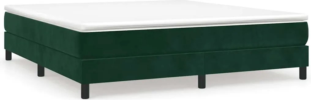 Rám postele s boxspringem tmavě zelená 160 x 200 cm samet 3120781