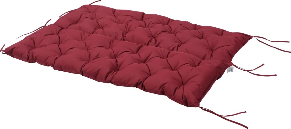 Outsunny 3místný polštář na lavici 150 x 98 x 8 cm, polštář na lavici s popruhy, polštář na sedadlo, polštář na venkovní/venkovní židle, polštář na s…