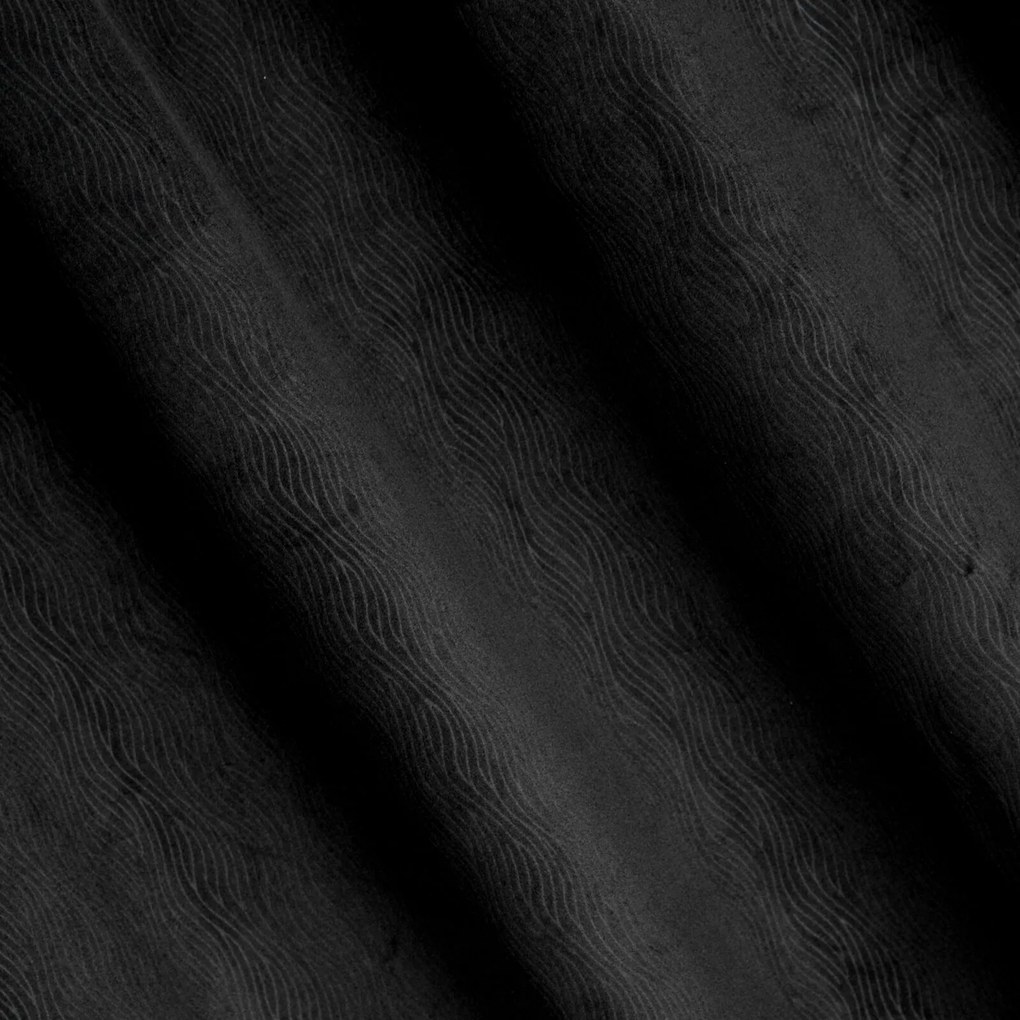 ZATEMŇOVACÍ ZÁVĚS NA KROUŽCÍCH LILI 140X250 CM ČERNÁ