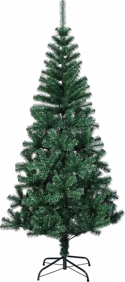 Umělý osvětlený vánoční stromeček Zelená 180 cm PVC a kov 3396768