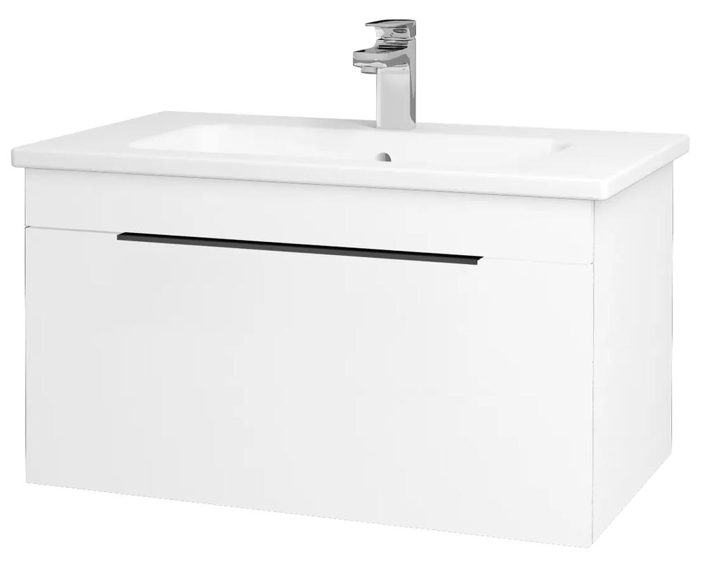 Dřevojas Koupelnová skříň ASTON SZZ 80 Varianta: M01 Bílá mat / Úchytka T07 / M01 Bílá mat