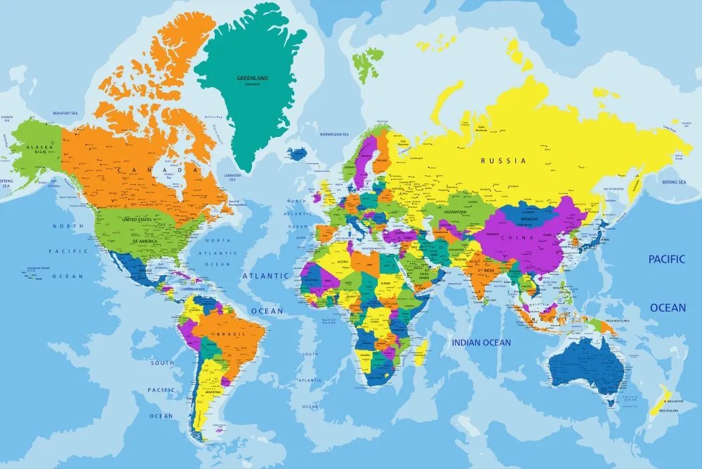Fototapeta Mapa Světa Samolepící tapety 416x254