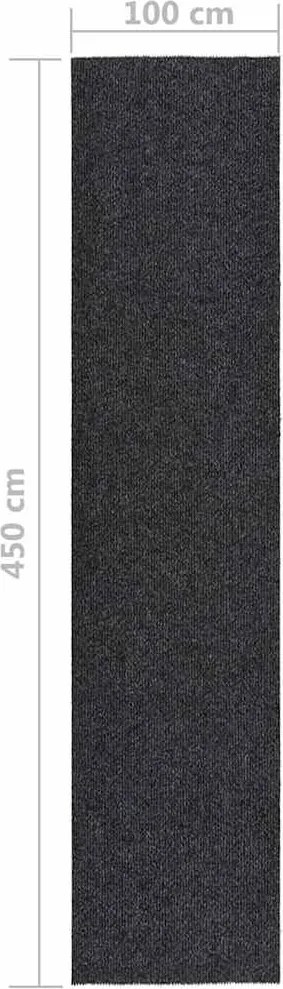 Běhoun čisticí zóna 100 x 450 cm antracitový 327172