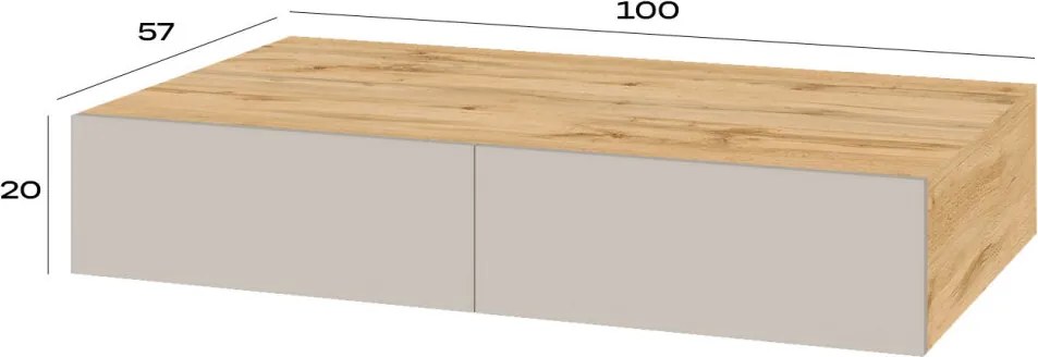 Psací stůl 100 cm dub apalačský / kašmír Space
