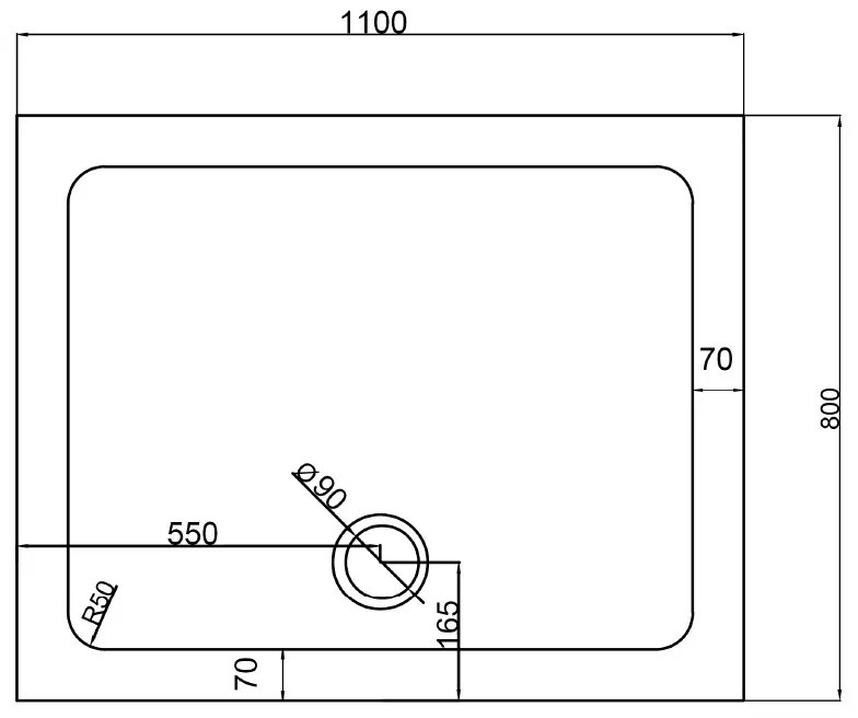 BPS-koupelny Obdélníkový sprchový kout HYD-OK02C 110x80 chrom/transparent + vanička HYD-OSV-ST03B bílá