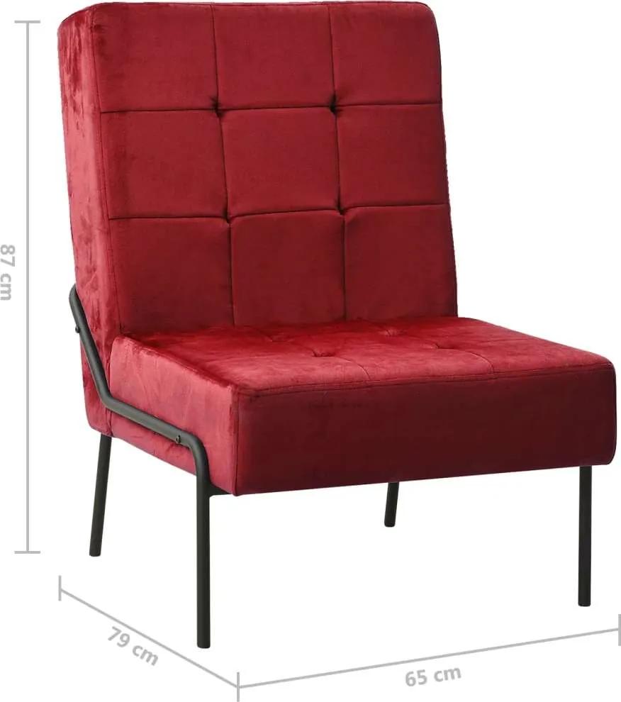 vidaXL Relaxační židle 65 x 79 x 87 cm samet [325775] Barva: Modrá