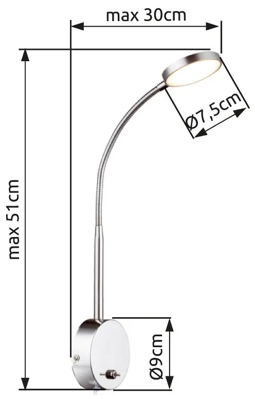 GLOBO PEGASI 24103W Nástěnné svítidlo
