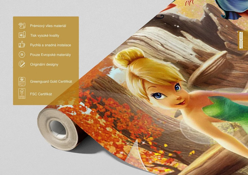 Dětská fototapeta na zed' Podzimní Víly, Disney | 360 x 254 cm | DFTD 0251
