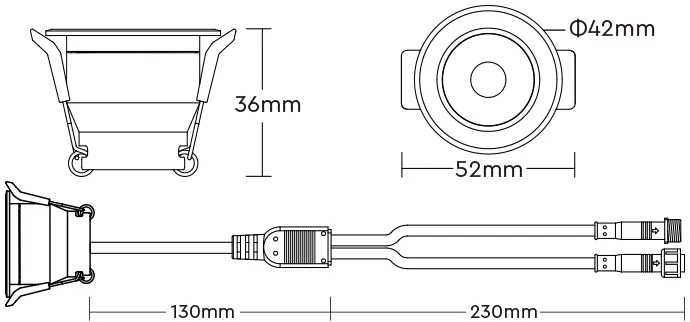 Miboxer LED voděodolné bodové světlo Mi-light, jas, 3W, SL1-12