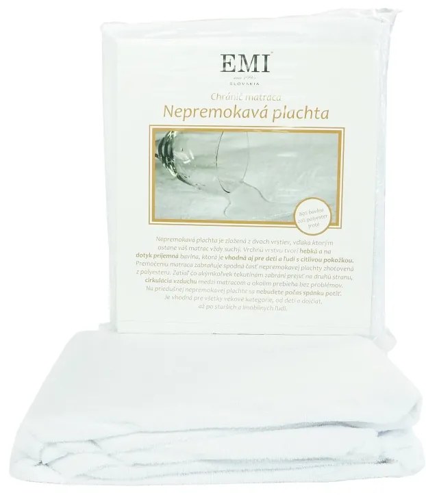 Plachta ložní nepromokavá bílá EMI, Plachta 90x200
