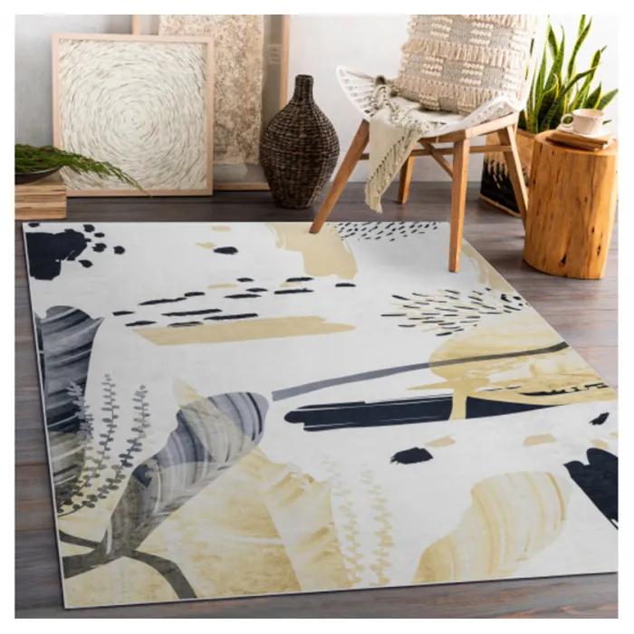 Kusový koberec Abstrakt smetanověbílý 160x220cm