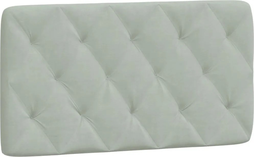 Postel s matrací světle šedá 100 x 200 cm samet 3208640