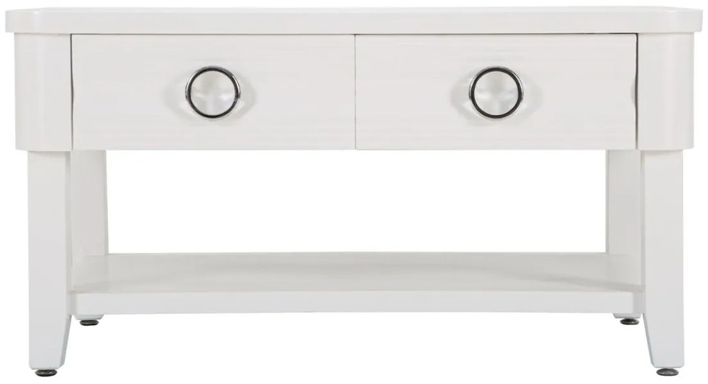 Designový konferenční stolek Hahnunah 90 cm bílý lesk