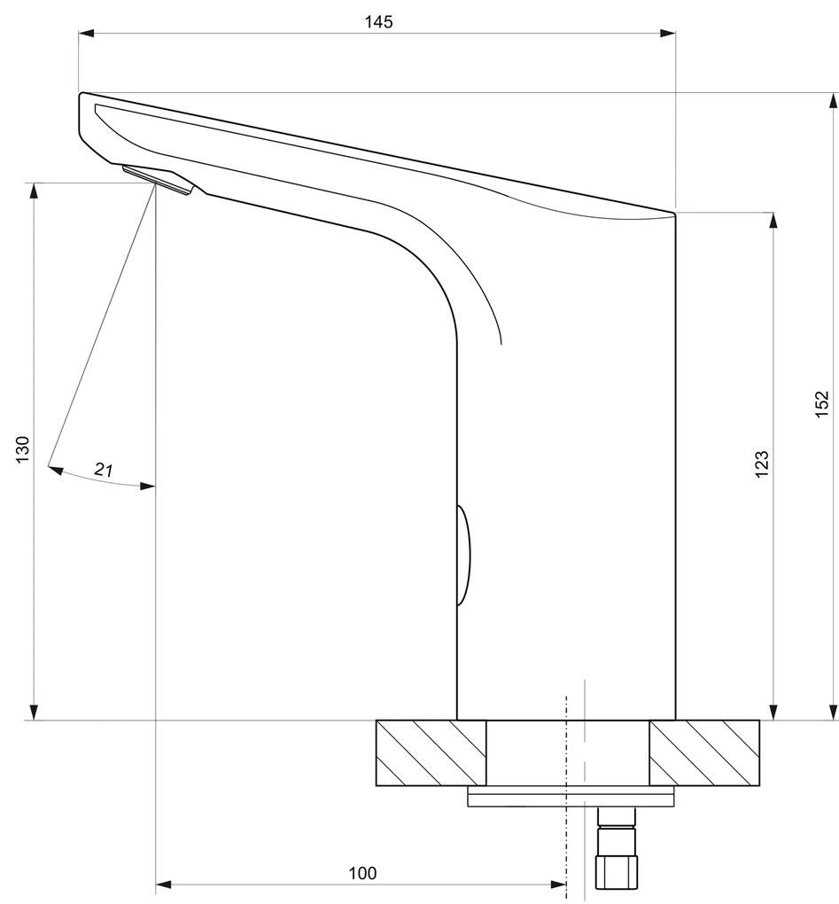 Sapho Sapho, Senzorová stojanová baterie 24V DC, chrom, PS781