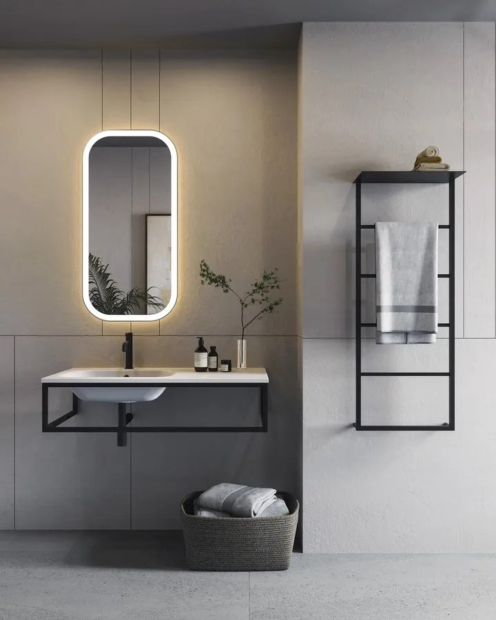 Sapho MANOR zrcadlo s LED osvětlením 50 x 100 cm