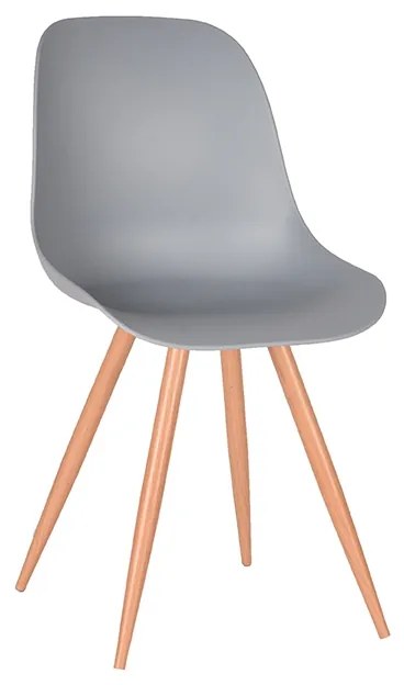 LABEL51 Dining chair Rimini - Grey - Plastic Color: Grey