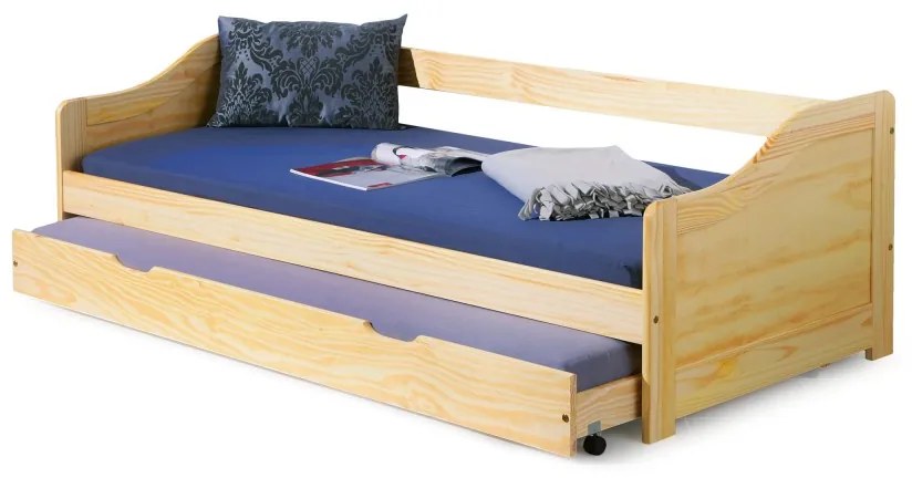 Dřevěná postel s přistýlkou Laura 90x200 borovice
