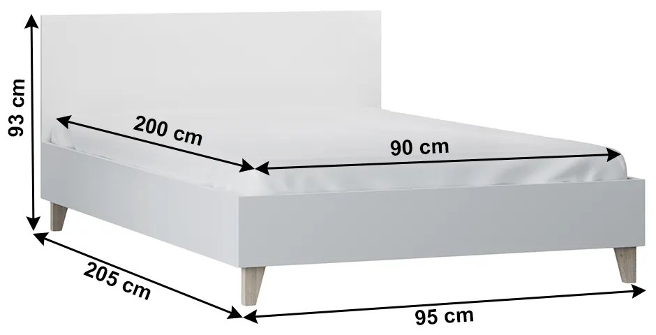 Postel FIERA 90x200 cm Tempo Kondela