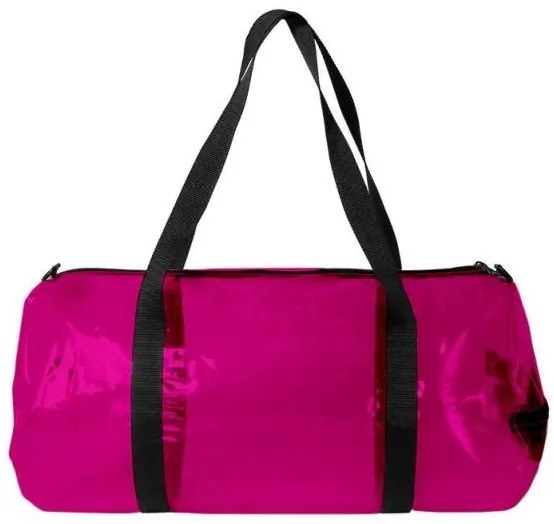 Víkendová skládací taška LOQI TRANSPARENT Pink
