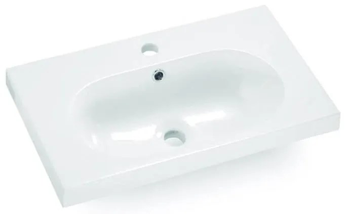 Bathco 0516 - Zápustné umyvadlo ICE 60x35 cm pryskyřice/bílá