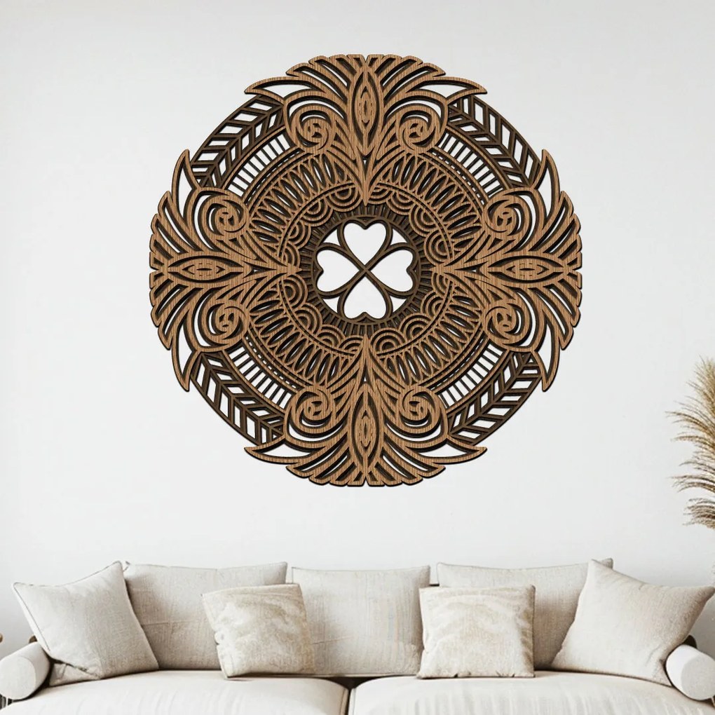 dřevo života 3 vrstvá mandala PRAMEN ŽIVOTA Zvolte rozměr (cm): 40x40, Zvolte barvu dekoru: Buk-Ořech-Wenge