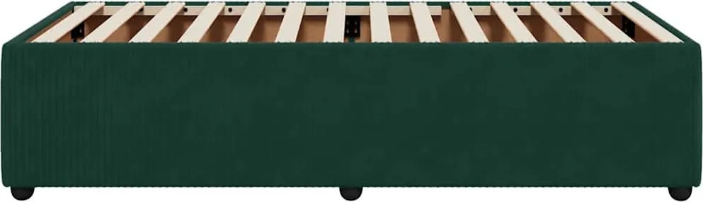 Rám postele bez matrace tmavě zelená 90 x 200 cm samet 3284985