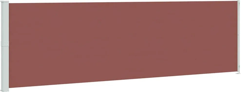Zatahovací boční markýza 180x600 cm hnědá 317969