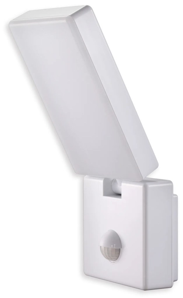 TOP-LIGHT Venkovní LED nástěnné bodové osvětlení s čidlem FARO B PIR, 15W, denní bílá, IP65, bílé Faro B PIR