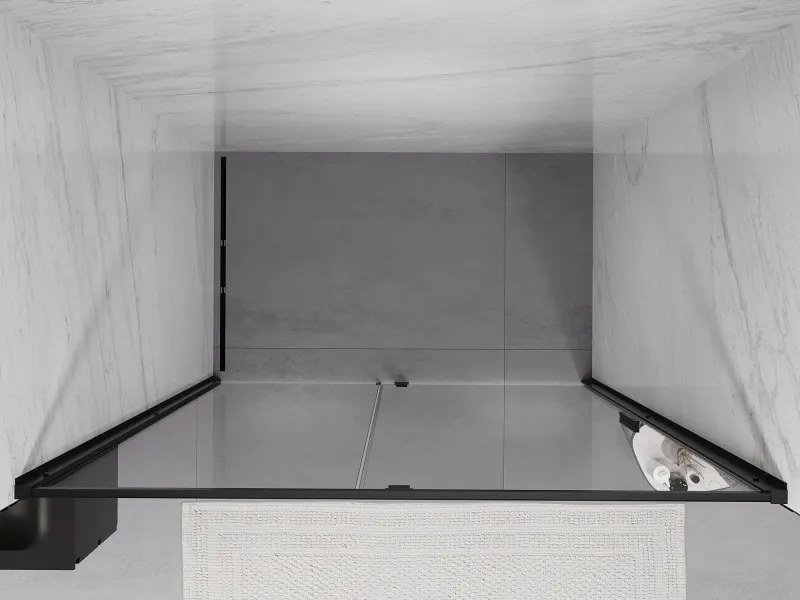 Mexen Exo sprchové dveře výklopné 140 cm, transparentní, černé - 819-140-000-70-00
