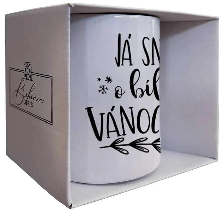 Bohemia Gifts Vánoční hrnek - Já sním o bílých Vánocích, 350 ml