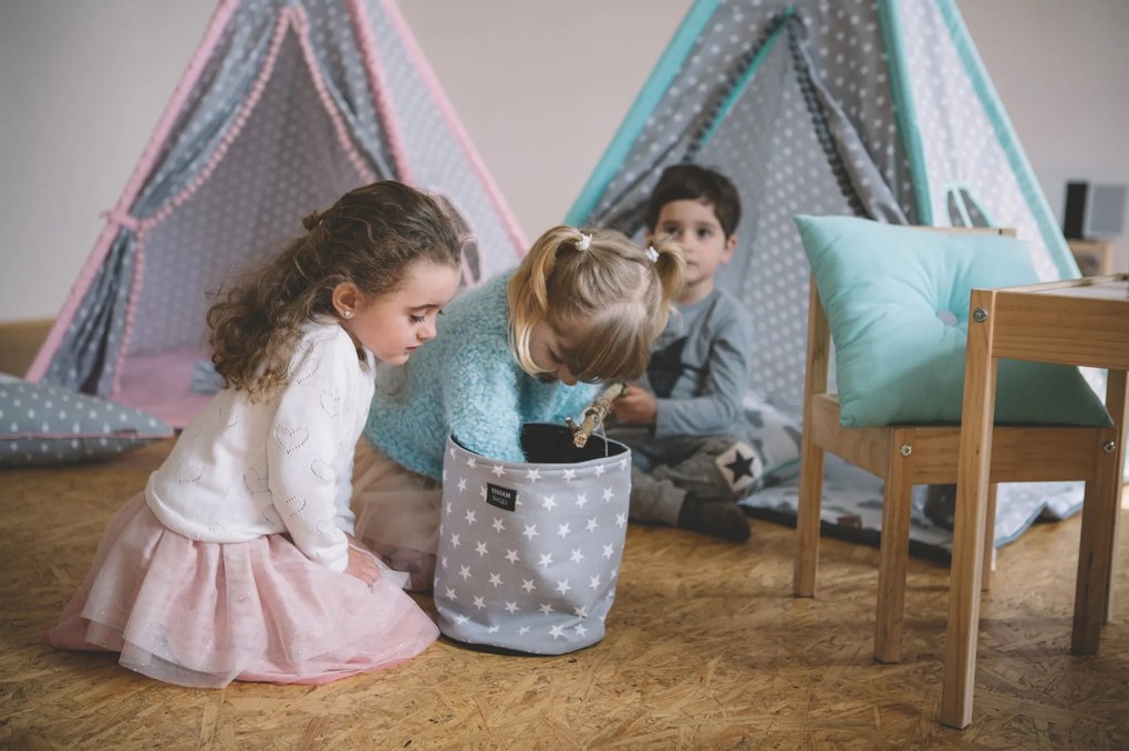 Vigvam design Teepee Stars Mint - ČTVERCOVÉ BEZ DOPLŇKŮ