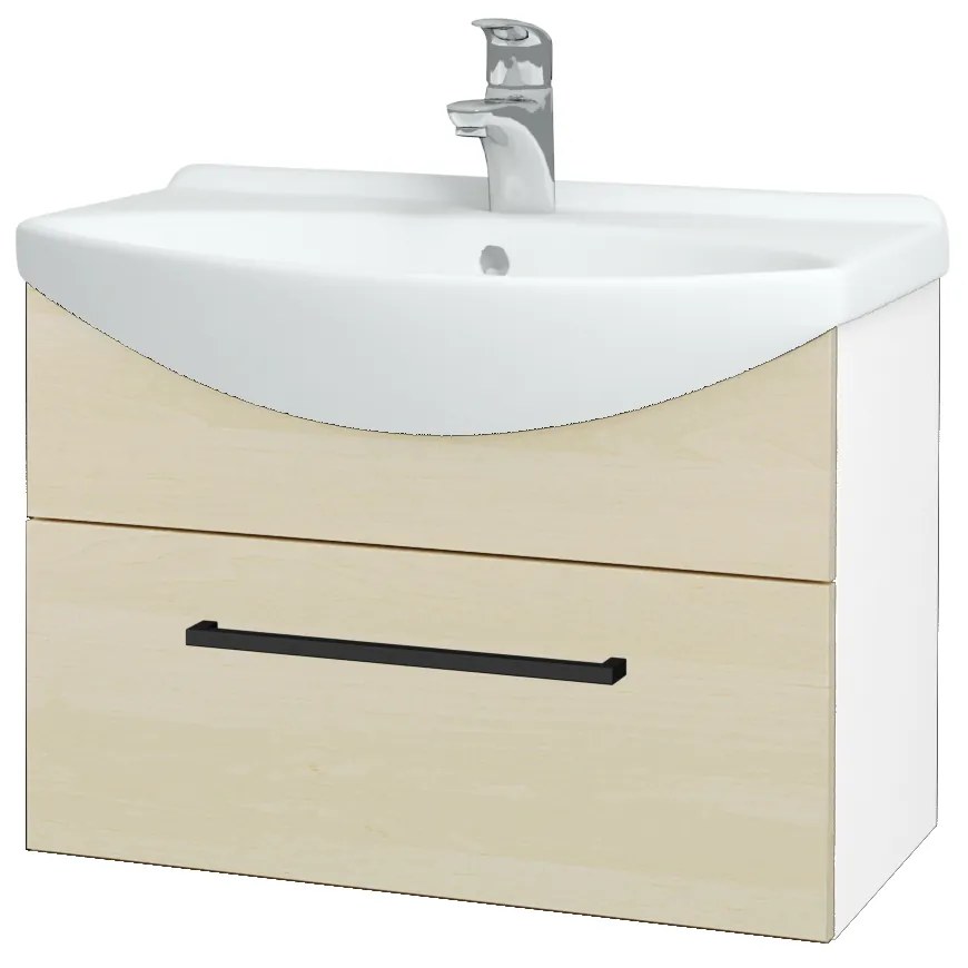 Dřevojas Koupelnová skříň TAKE IT SZZ 65 Varianta: N01 Bílá lesk / Úchytka T01 / D06 Ořech