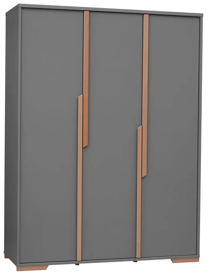 Tmavě šedá dětská šatní skříň Pinio Snap, 145,5 x 195 cm
