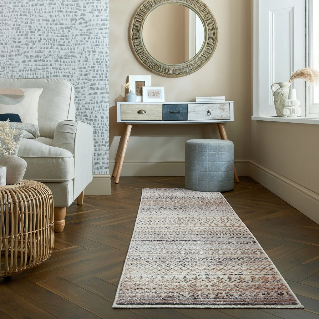 Flair Rugs, Běhoun Santiago Camino Natural, 66x300, béžová, ložnice