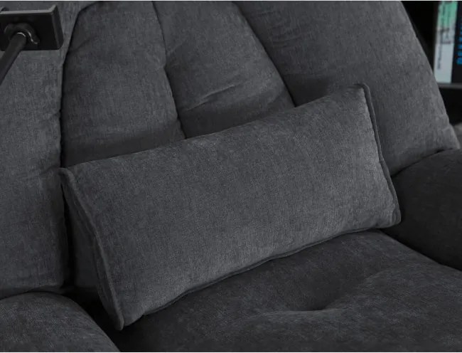 Polohovací křeslo šedé, elektrické TV-7089 GREY2