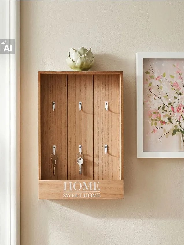 Sinsay - Věšák na klíče s nápisem Home Sweet Home - béžová